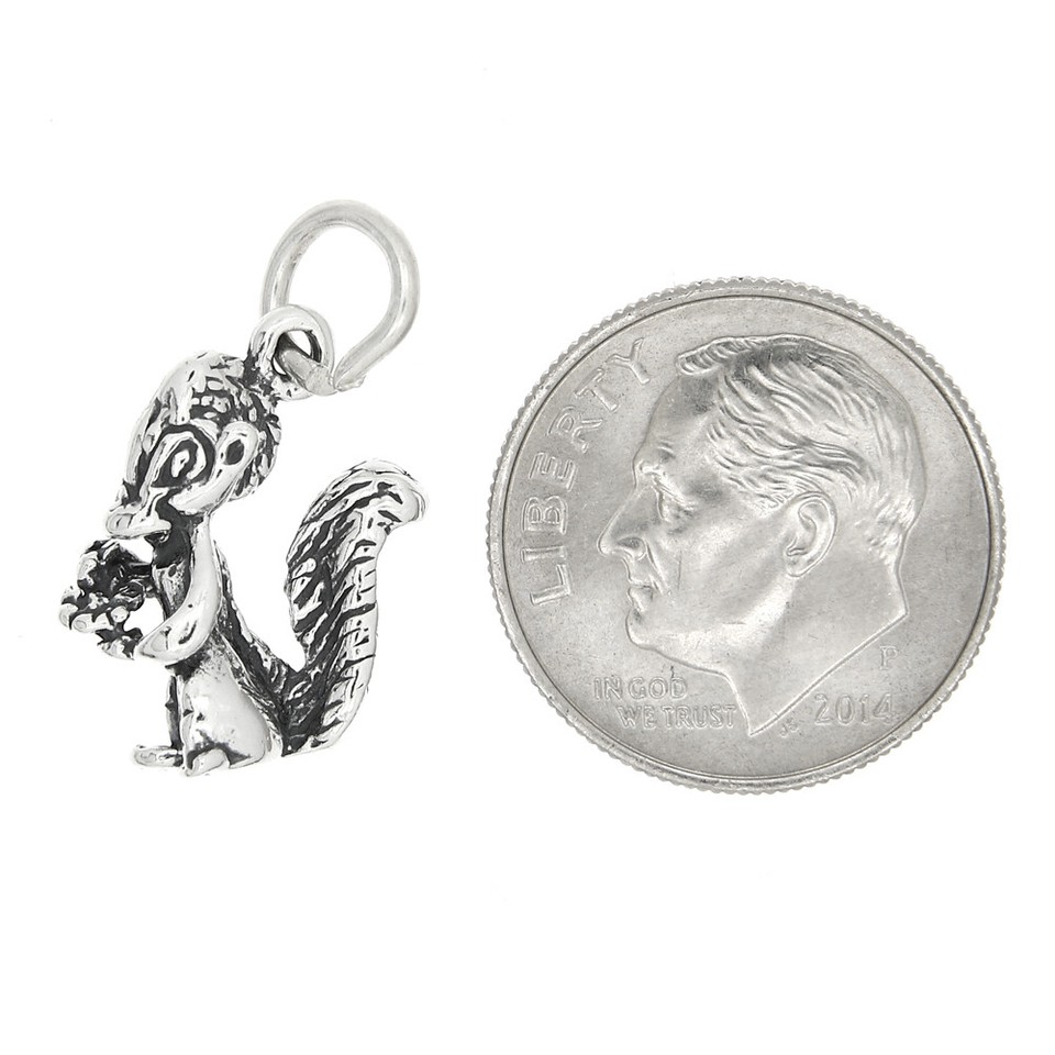 Sterling Silver 3D Skunk Holding Flower Charm or Pendant | eBay