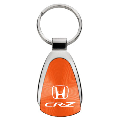 Honda CR-Z Keychain & Keyring - Chrome with Orange Teardrop Key Chain ...