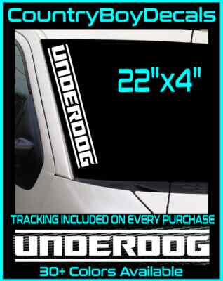 UNDERDOG 22" Vinyl Decal Sticker Diesel Truck Turbo Boost Lowered ...
