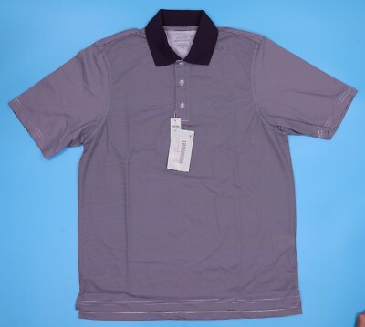 Extreme Performance Men's Purple Stripe Short Sleeves Collared Polo T ...