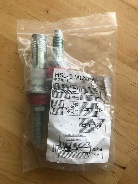 Hilti Anchor Kit HSL-G M12/0*60 Hilti #230712 | eBay