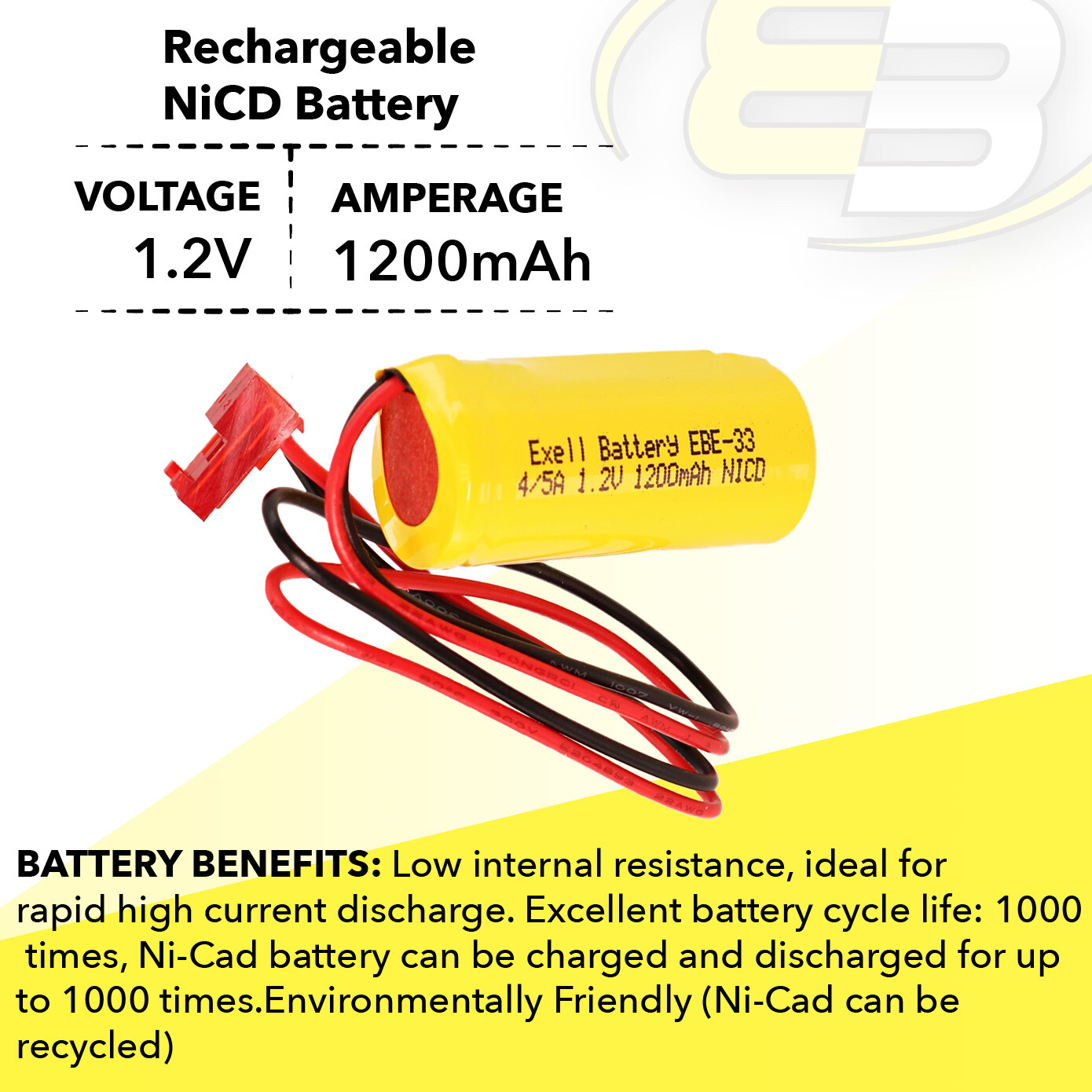 5pc Lithonia Emergency Lighting Battery for Model ELB1210N ELB1P201N ...