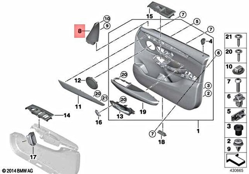 Genuine BMW Corner Moulding Interior Right F45 214d 216d 216i ...