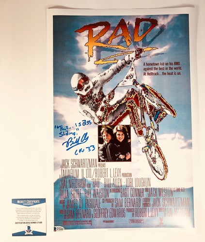 Bill Allen Signed 12x18 Rad Movie Cru Jones #33 + Inscription with ...