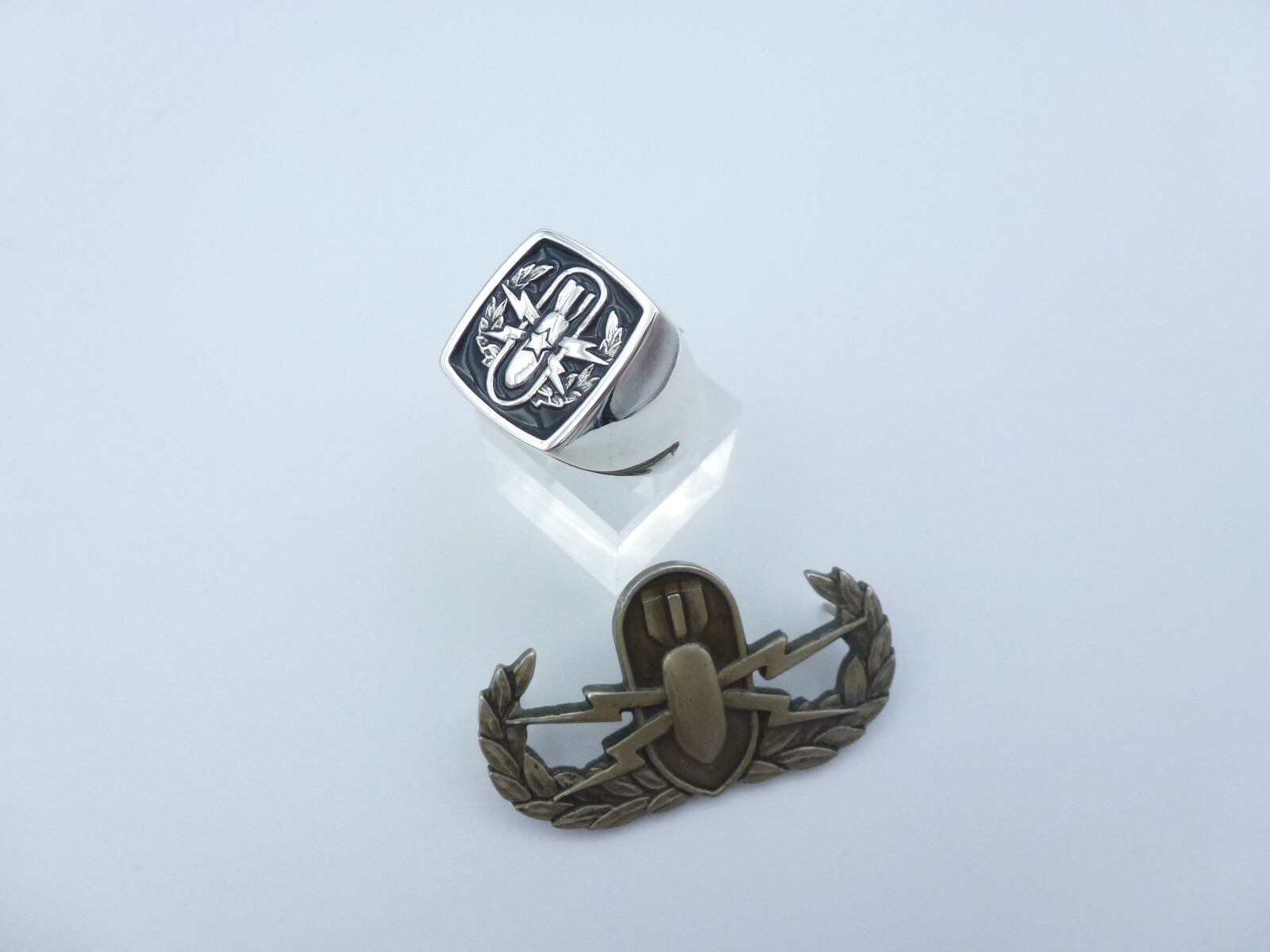 EOD Senior Badge Sterling Silver Ring | eBay