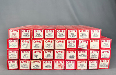 Lot of 35 QRS PLAYER PIANO Word-Rolls All Original Boxes & Labeled (4 ...