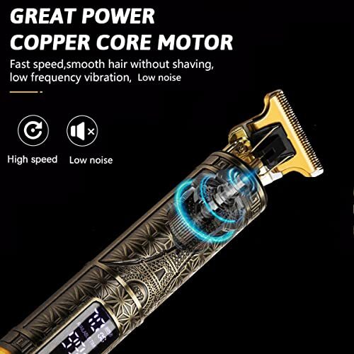 Professional T-Blade Zero Gapped Hair Outliner Trimmer w/ LCD Display ...