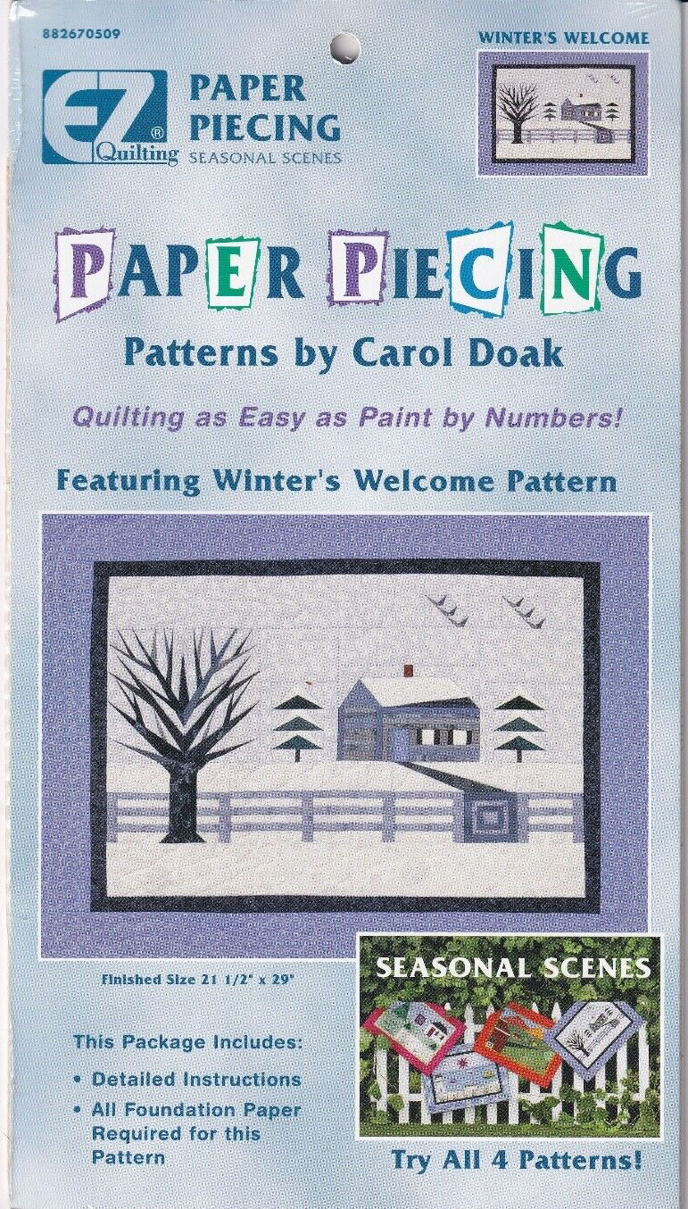 Carol Doak Seasonal Scenes Winter's Welcome Paper Piecing Quilt Pattern ...