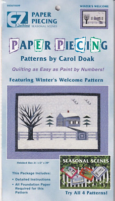 Carol Doak Seasonal Scenes Winter's Welcome Paper Piecing Quilt Pattern ...