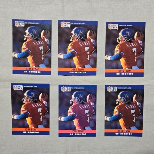 6 - 1990 Pro Set Football Card #88 John Elway Denver Broncos HOF | eBay