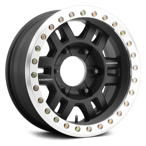 Vision 398 MANX BEADLOCK Wheels 17x8.5 (-15, 5x114.3, 83) Black Rims ...