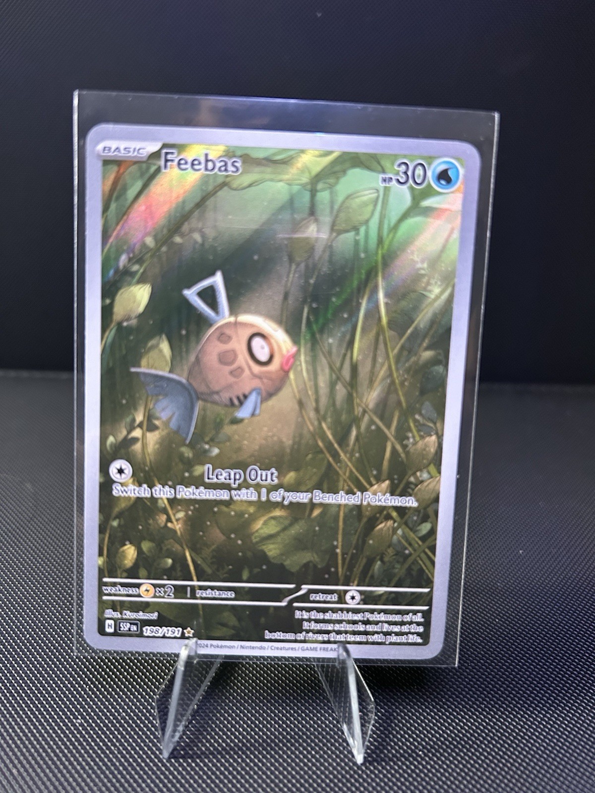 Feebas 2024 Scarlet & Violet: Surging Sparks #198/191 Illustration Rare ...