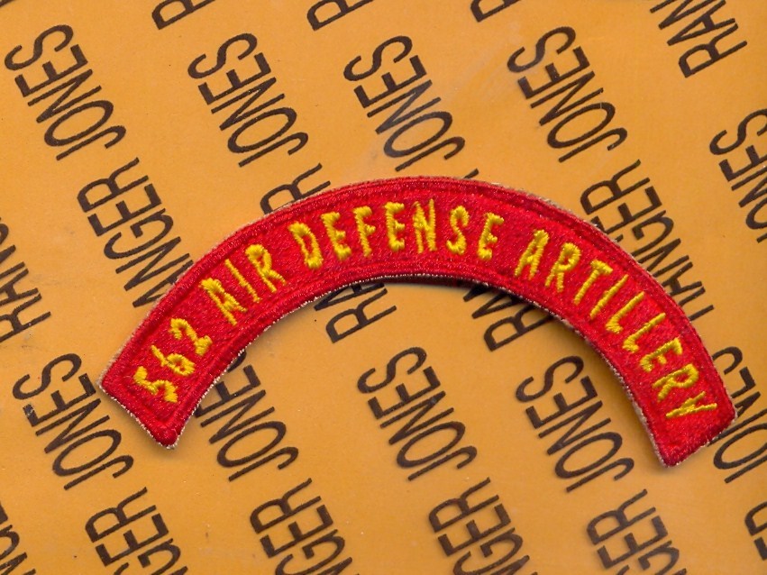 US Army 562nd Air Defense Artillery ADA tab arc patch c/e | eBay