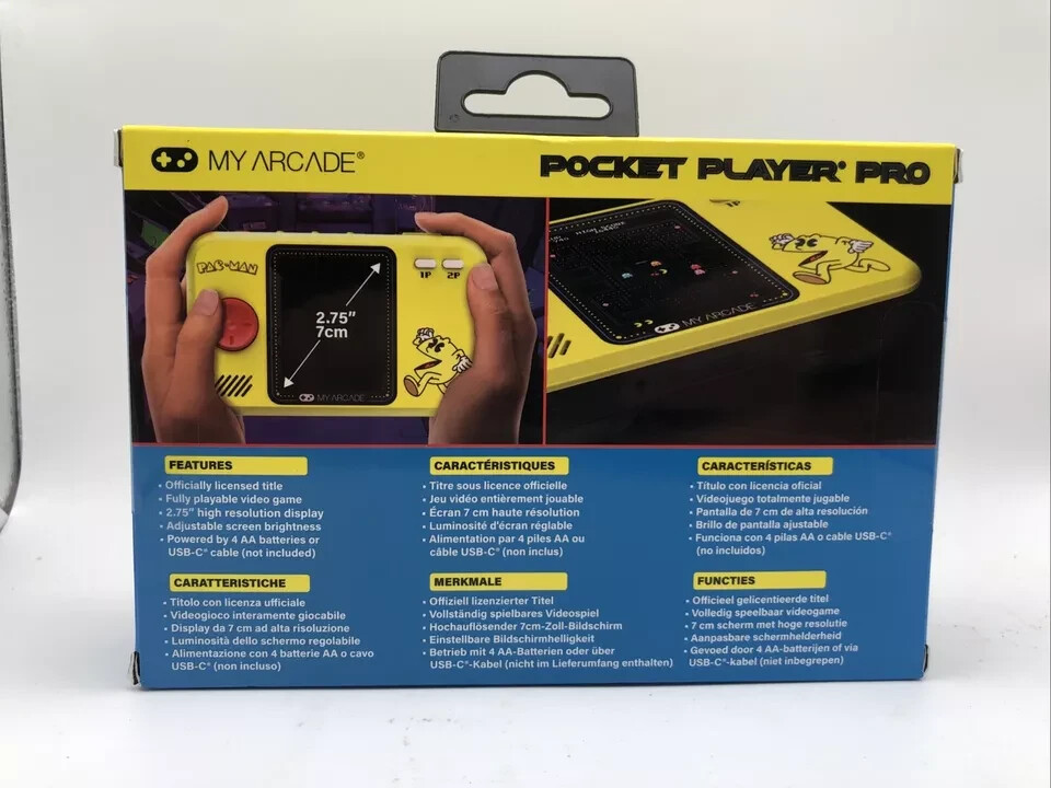 🔥MyArcade Pocket Player Pro Pac-Man Portable Game System (DGUNL-4198 ...