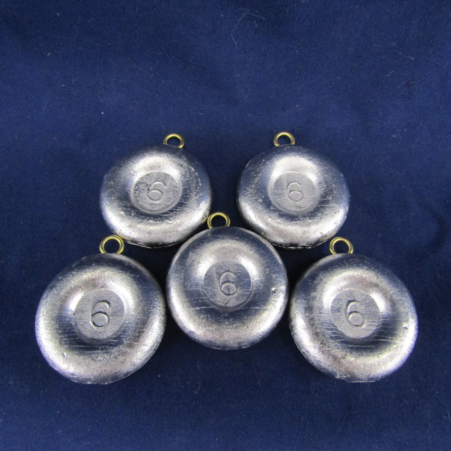 River / Disk / Coin Sinkers 6 oz - Packages of 5, 10, 25 or 45 ...