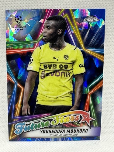 2021-22 Topps Chrome UCL Sapphire Edition Future Stars Youssoufa ...
