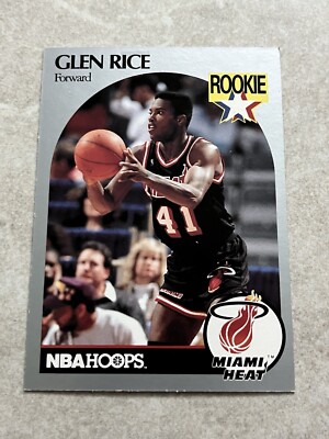 1990-91 NBA Hoops #168 Glen Rice RC Rookie Miami Heat | eBay