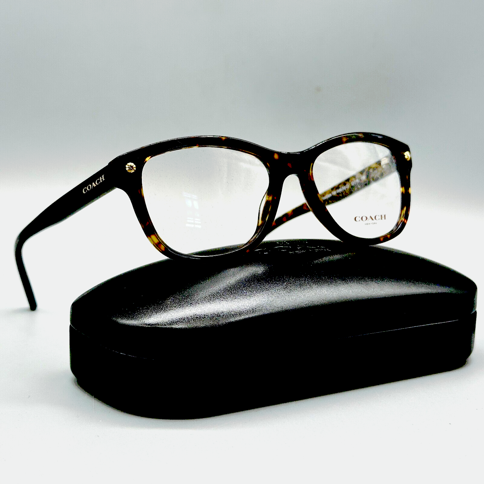 Coach HC 6095 / 5394 Unisex Eyeglasses 52-16-135mm -Dark Tort Gold 100% ...