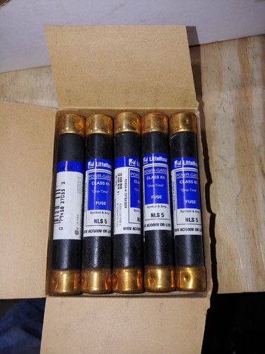 NEW BOX OF 10 LITTLE FUSE NLS 5 5A 600V FUSES | eBay