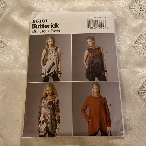 Butterick Pattern B6101 Tilton Tunics Asymmetrical Fronts Sizes XS S M ...