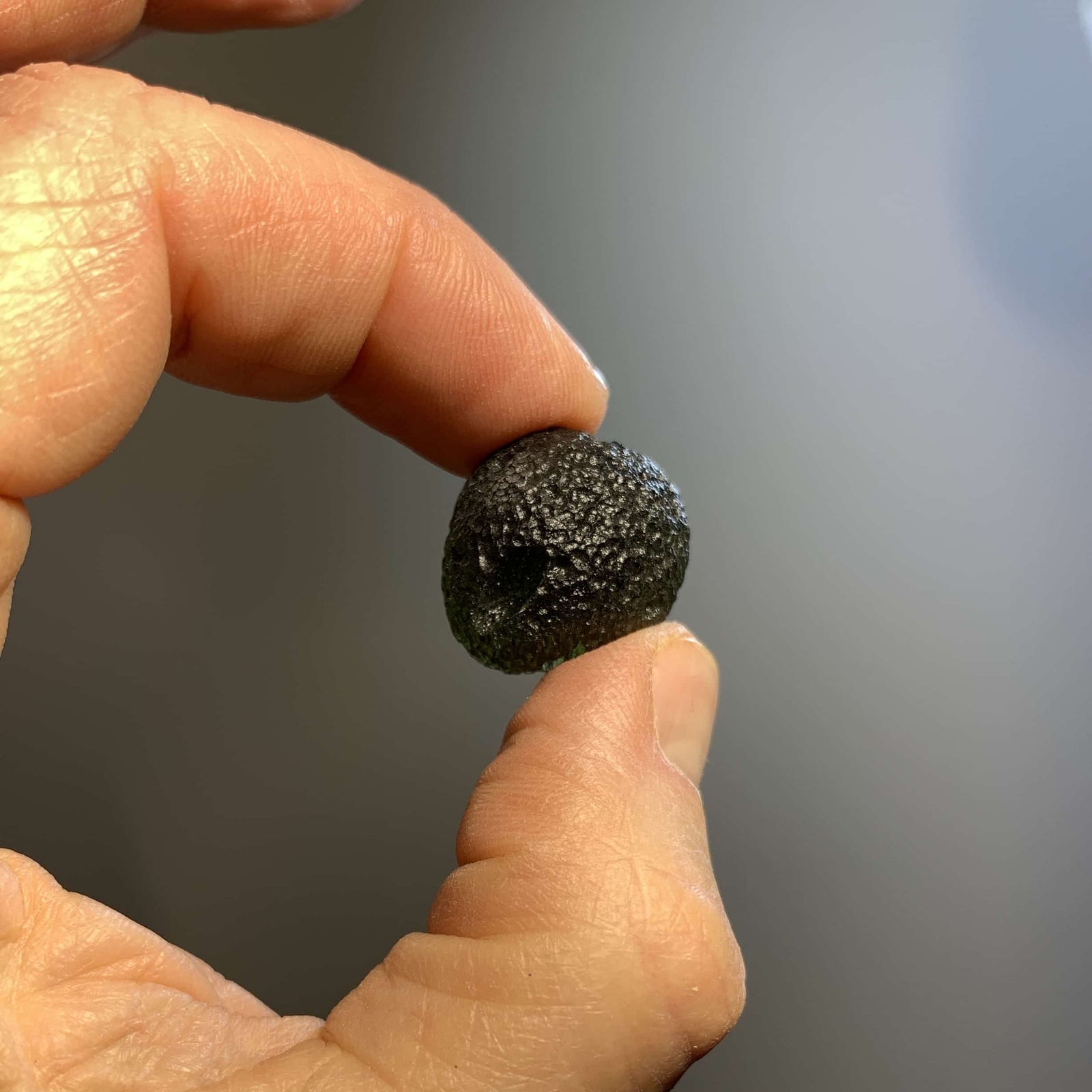 Moldavite (rough) pendant for necklace 'neon ball' (6.42g) healing ...