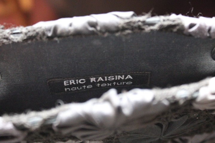 Eric Raisina black floral clutch | eBay