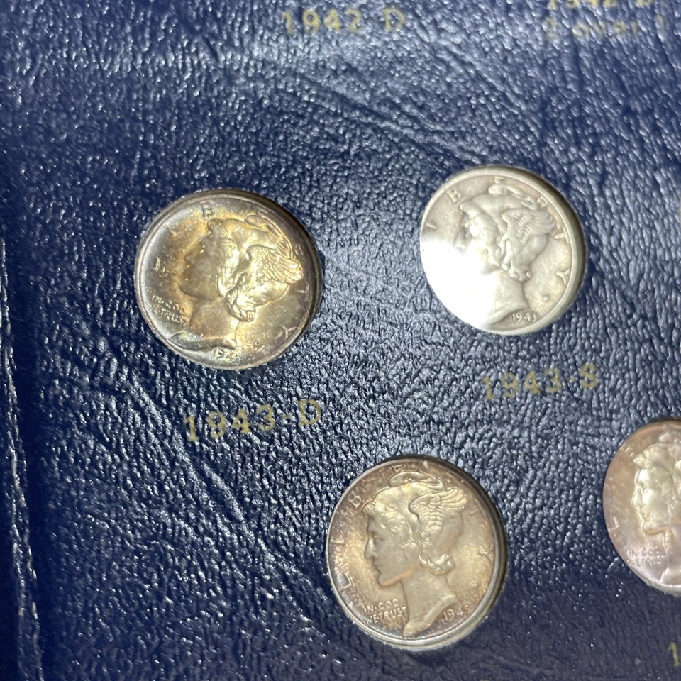 1916 - 1945 Nearly Complete Mercury Dime Set - 74 Coins - Missing 16D & 21D : #7 | eBay