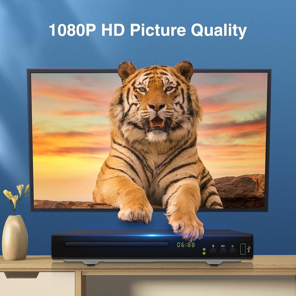 Blu Ray DVD Player, 1080P Home Theater Disc System, Play All Dvds and ...