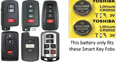Remote Key Fob Battery fits TOYOTA Smart Key - Toshiba CR2032 2 Pkg | eBay