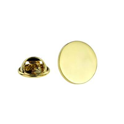 Plain Round Gold Plated 15mm Lapel Pin Badge XNP998 | eBay UK