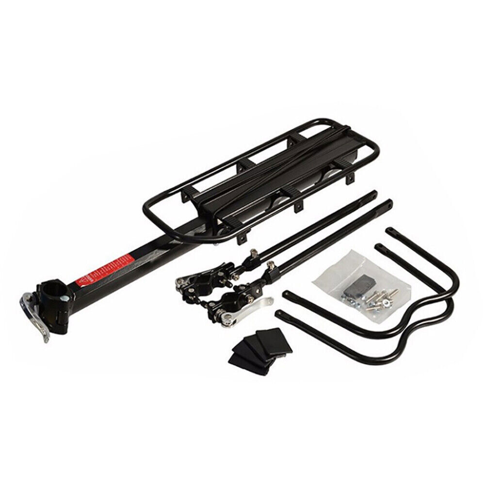 110LBS Rear Bike Rack Bicycle Cargo Rack Quick Release Pannier Luggage ...