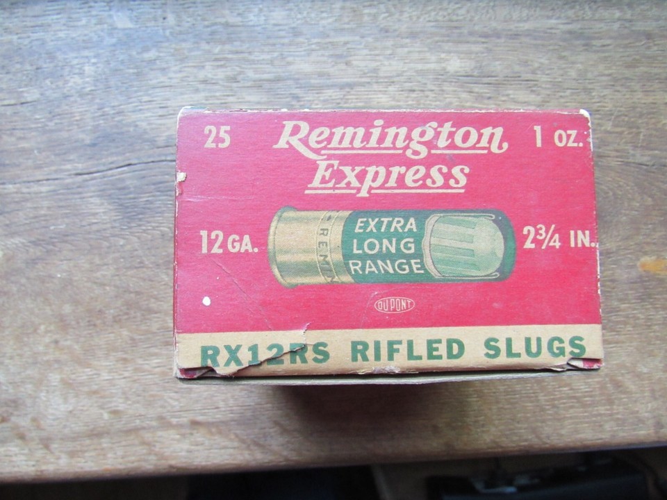 Vintage Remington Express Rifled Slugs Empty Box 12 GA | eBay