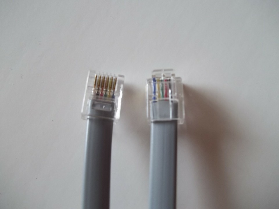 4 pack (4 Seven Foot) Model Railroading DCC Data Cables, Digitrax ...