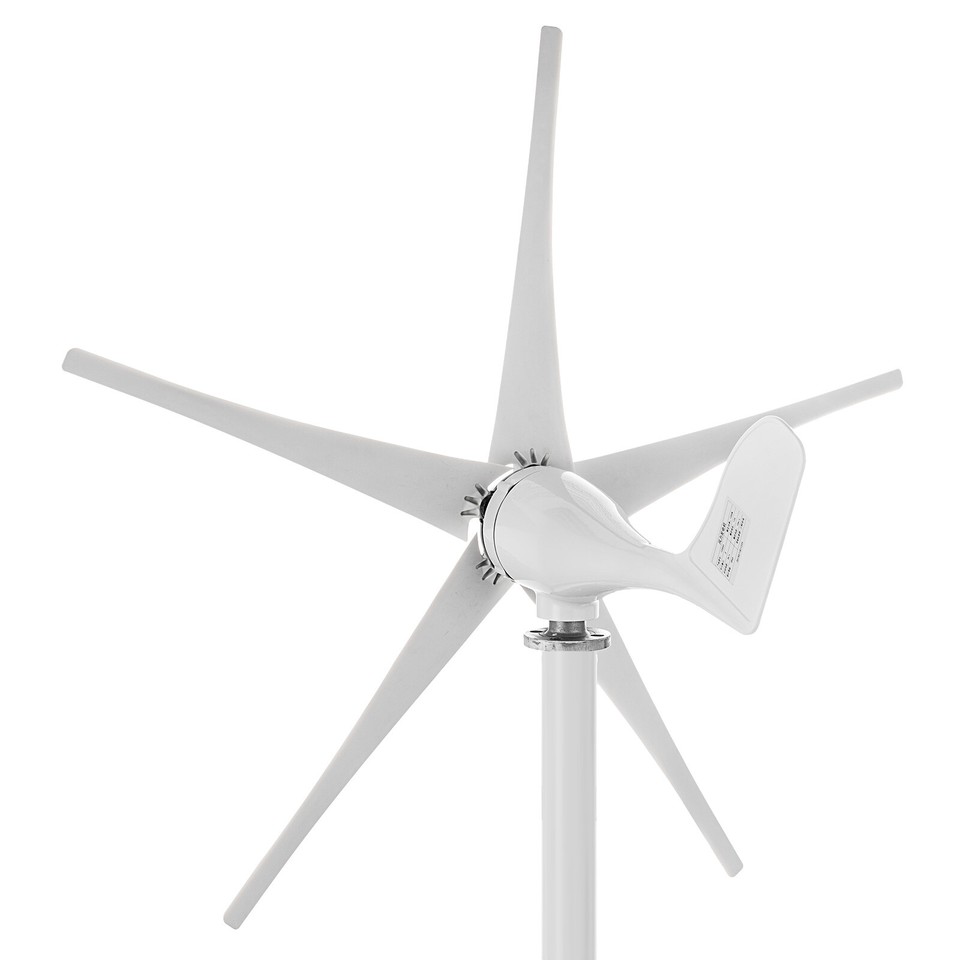1200W Wind Turbine Generator 5 Blades 12V MPPT Charger Controller ...