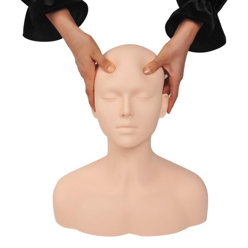 Practice Training Head Mannequin Durable Flexible Manikin Face Head ...