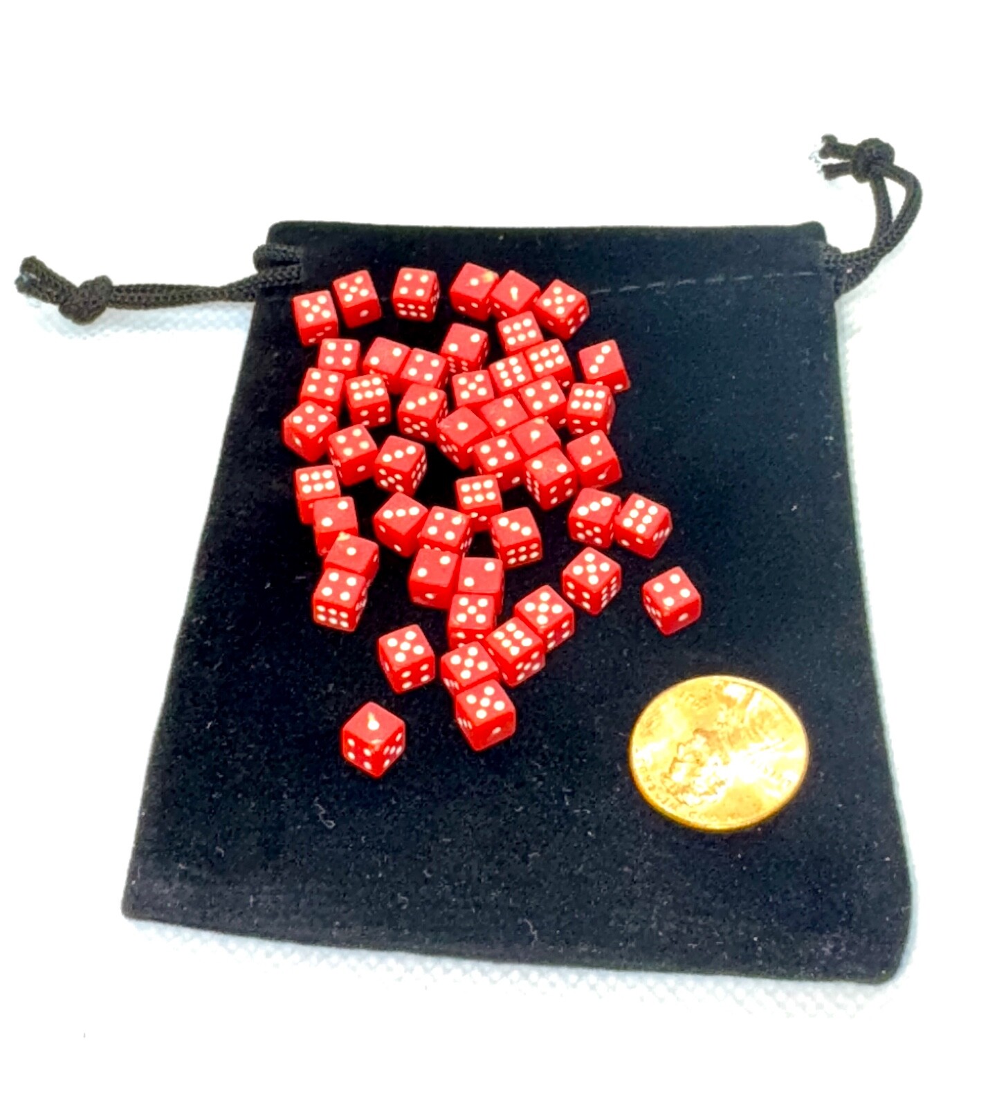 New 5mm Deluxe 50 MINI Dice Transparent Red RPG Game Tiny D6 Set | eBay
