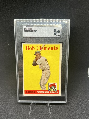 1958 TOPPS #52 ROBERTO BOB CLEMENTE PITTSBURGH PIRATES CARD SGC 5 EX | eBay