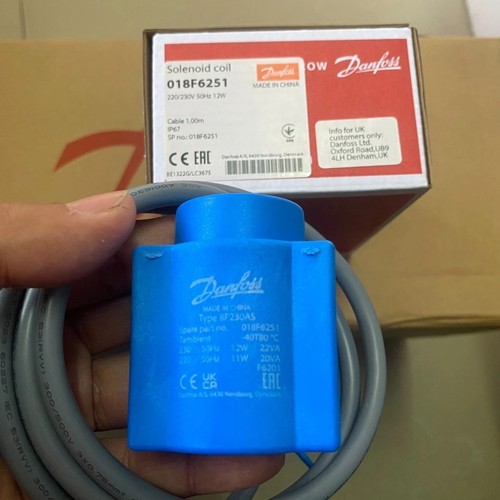1Pc Danfoss 018F6251 Solenoid coil, BF230AS, Cable, 1.00m Brand New | eBay