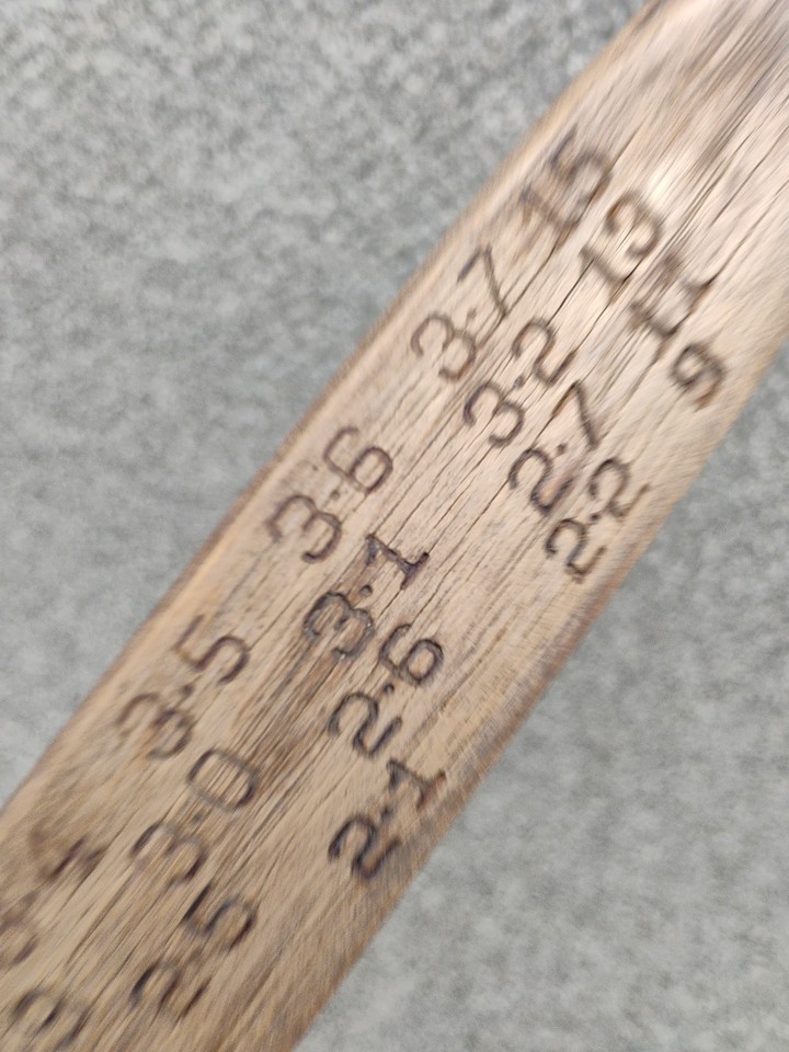 Antique Tree & Log Scale Stick 36” EXCELLENT Logging Lumber Brass ...