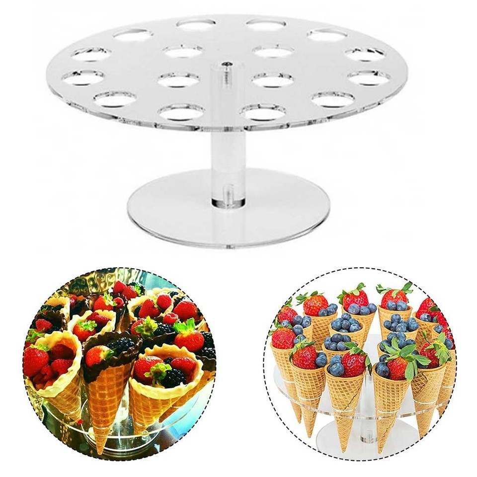 Stylish Acrylic Ice Cream Cone Stand Rack Enhance Your Ice Cream ...