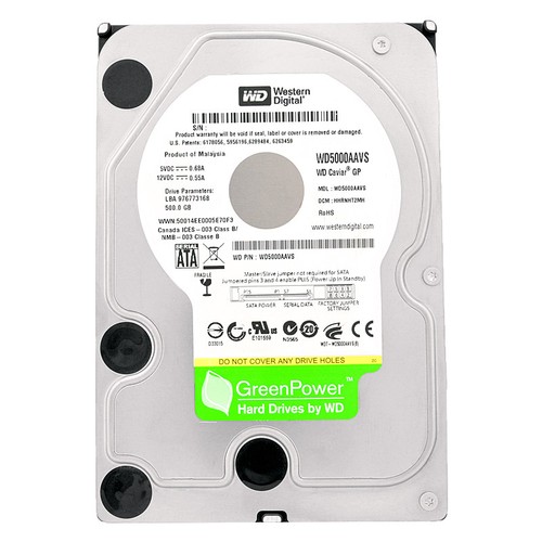 Festplatte Western Digital WD5000AAVS 500Gb 8Mb Cache 5400Rpm SATA II 3 ...