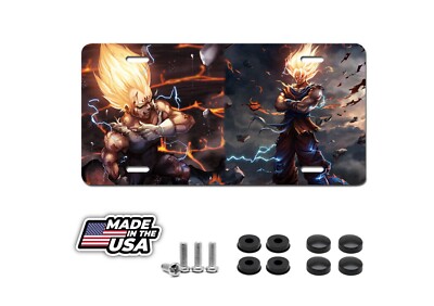 Dragon Super Vegeta Goku Anime License Plate Auto Truck Car Tag Gift | eBay