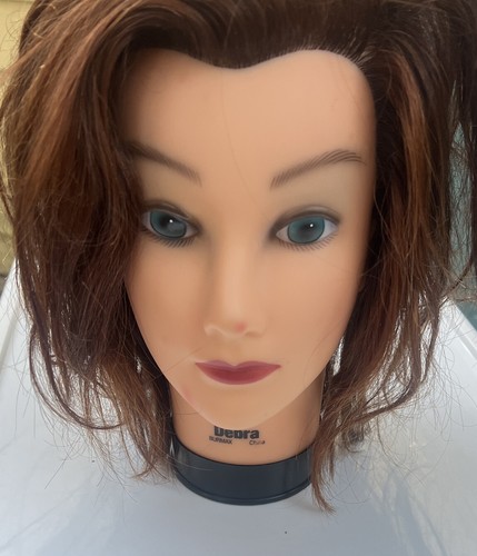 Burmax Human Hair Mannequin Head Debra Model Cosmetology Hairdressing ...