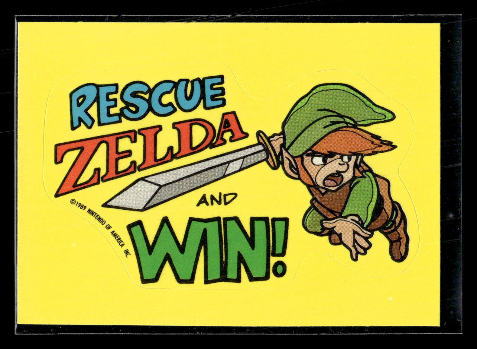 1989 Topps Nintendo Game Packs # The Legend of Zelda Sticker Rescue Win ...