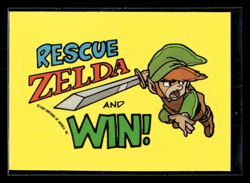 1989 Topps Nintendo Game Packs # The Legend of Zelda Sticker Rescue Win ...