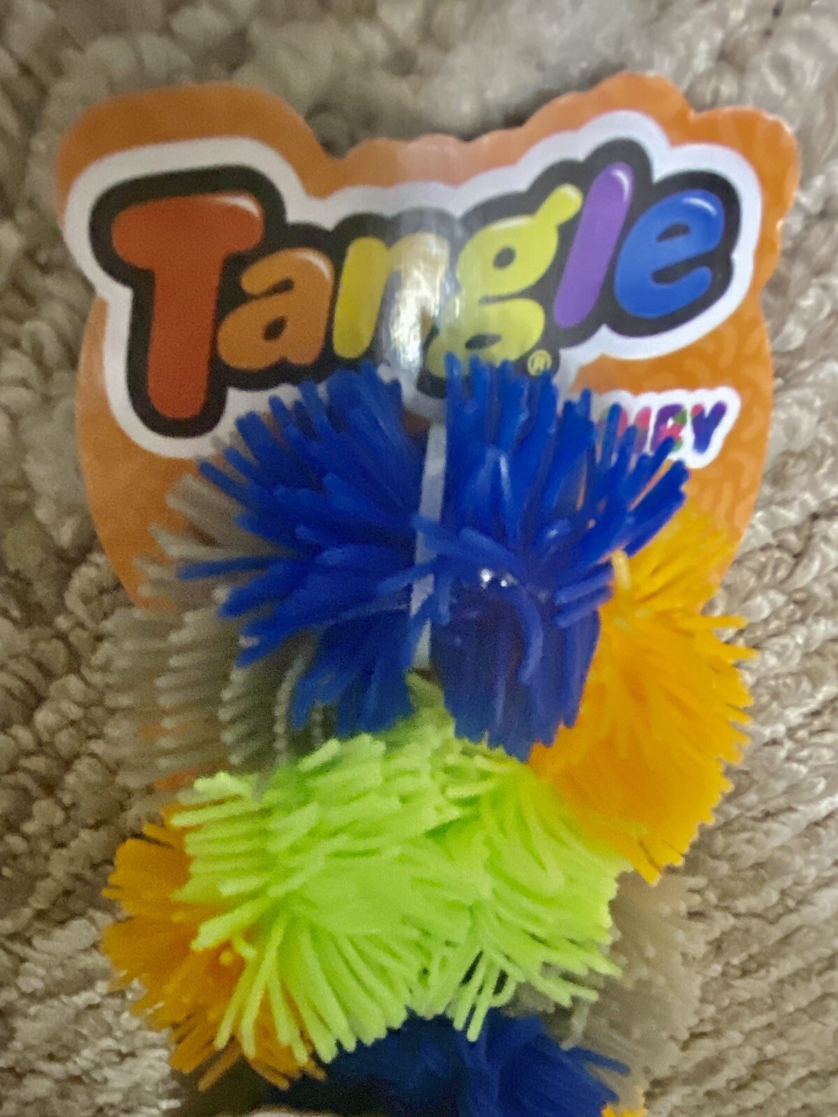 Tangle Hairy Toy. Flex & Fidget Super Sensory. Green Orange Blue. Ship ...