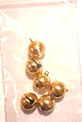 set of 6 gold round bells 1.5cm birch nice sound | eBay Australia