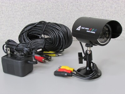 Wired Surveillance mini Color Camera + 100FT Cable + Power Supply ...