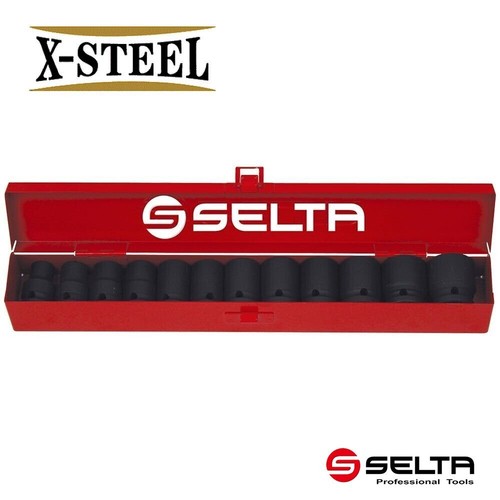 Selta Taiwan 12pc 1/2" Dr 6pt Cr-Mo Regular Air Impact Socket Set:10-24mm | eBay Australia