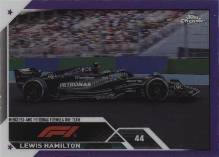 2023 Topps Chrome Formula 1 - F1 Drivers Lewis Hamilton #24 Purple ...
